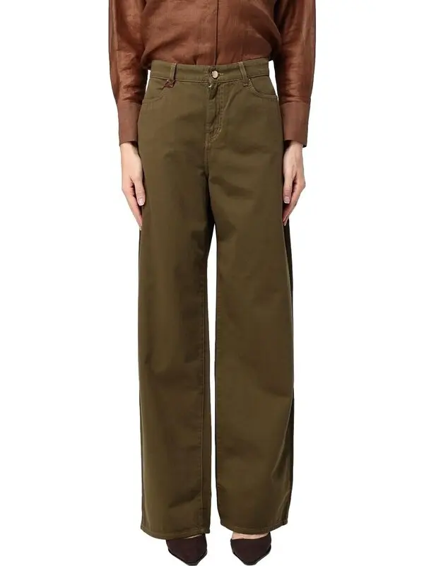 Max Mara Cotton Trousers - Brown