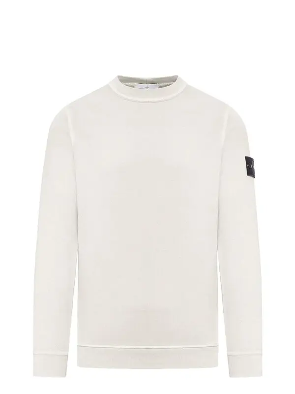 Stone Island Cotton Crew-neck Sweatshirt - Cream