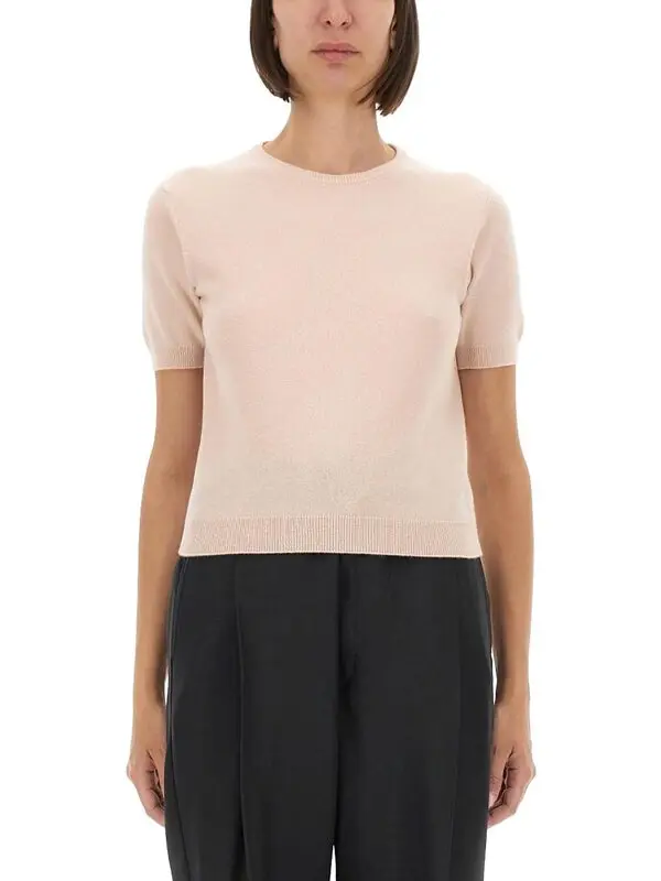 MAISON MARGIELA Wool Crew Neck T-shirt - Pink