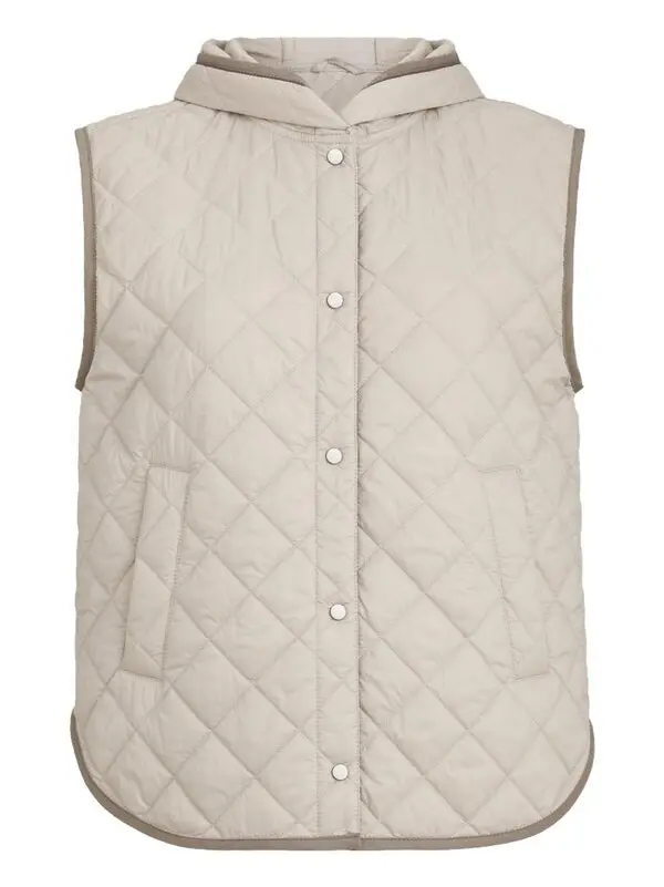 Brunello Cucinelli Quilted Hooded Waistcoat - Multicolor