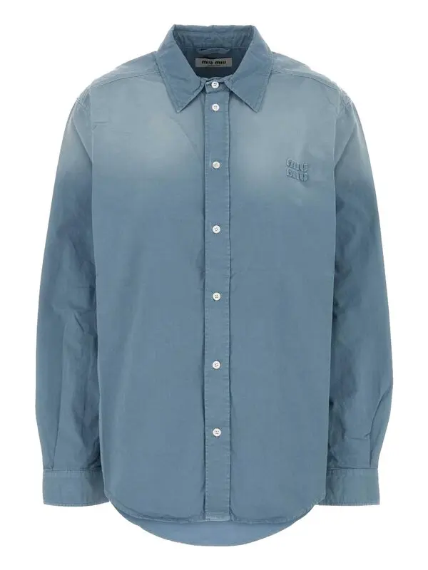 Miu Miu Cotton Shirt - Blue