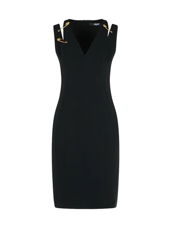 Versace Viscose Blend Dress - Black