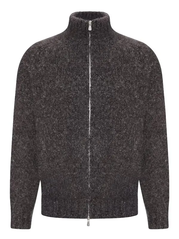 Brunello Cucinelli Boucle Knit Zip-up Sweater - Multicolor