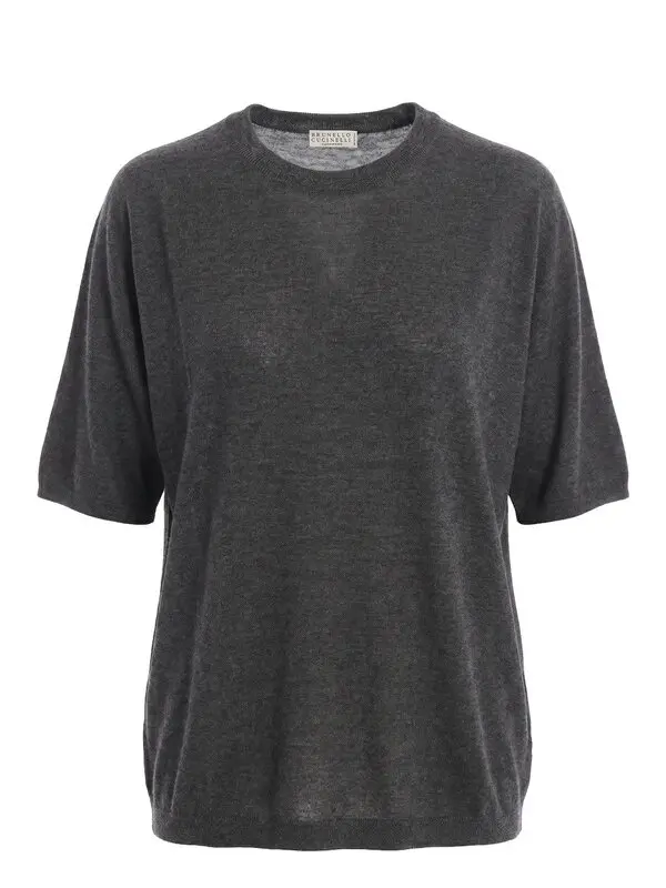 Brunello Cucinelli Cashmere Blend T-shirt - Multicolor