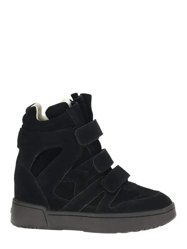 Isabel Marant Étoile Wedge Leather Sneakers - Black