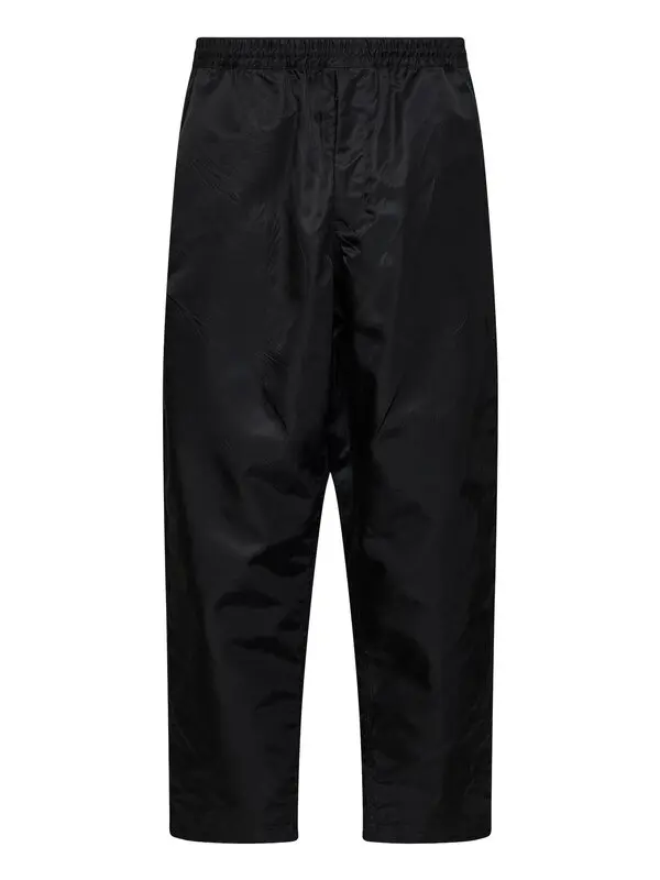 Prada Abbigliamento Black Re-nylon Trousers With Elasticated Waistband - Multicolor