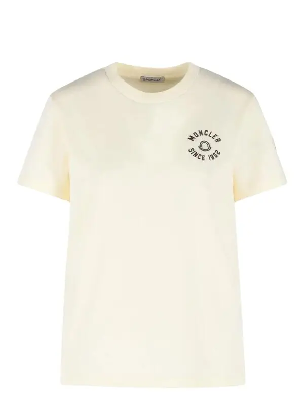 Moncler Printed Logo Cotton T-shirt - Multicolor