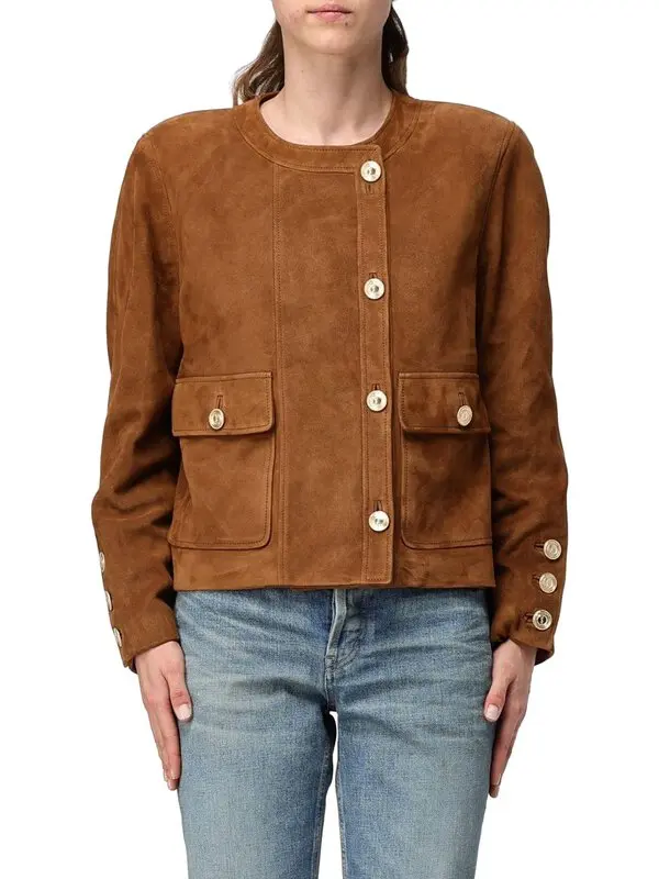 Saint Laurent Cropped Suede Jacket - Multicolor