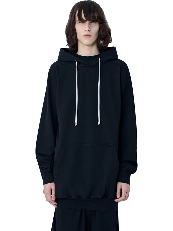 Rick Owens Drawstring Hooded Sweatshirt - Black