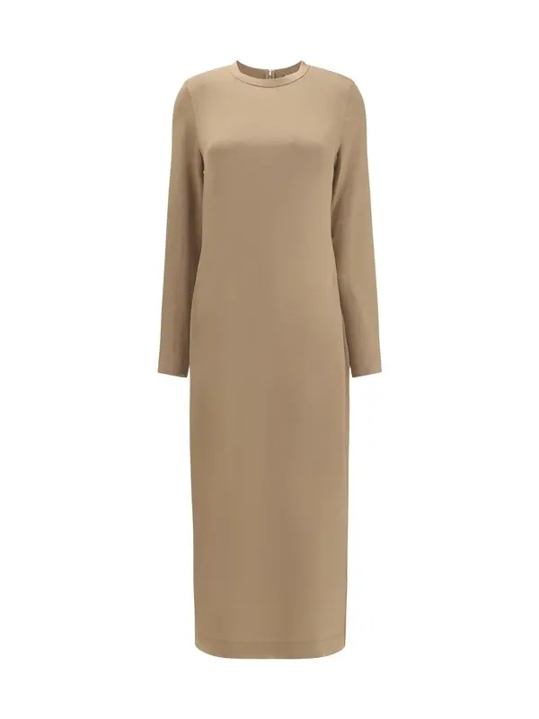 TOTEME Long Satin Dress - Brown