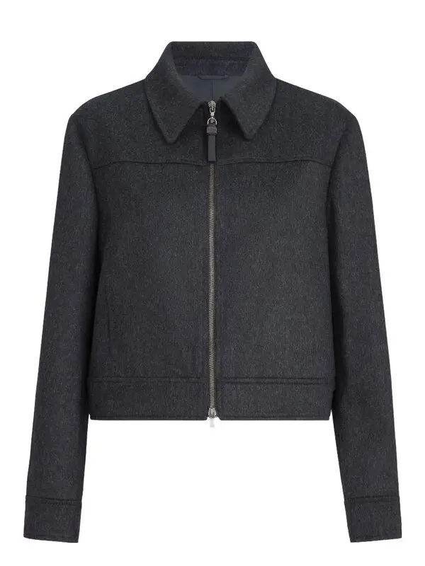 Brunello Cucinelli Zip Closure Wool Jacket - Multicolor