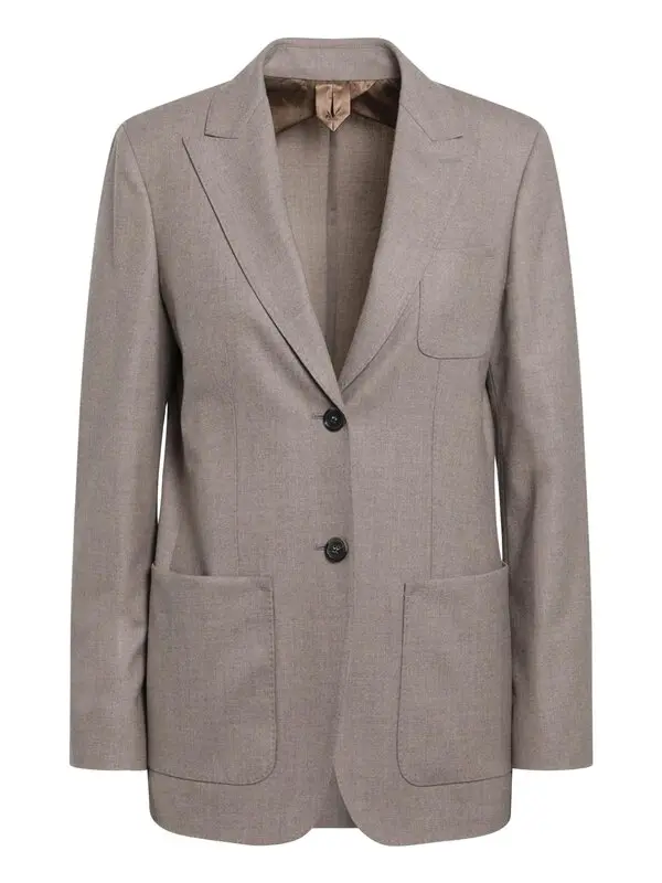 Max Mara Cashmere Foulard Blazer - Brown