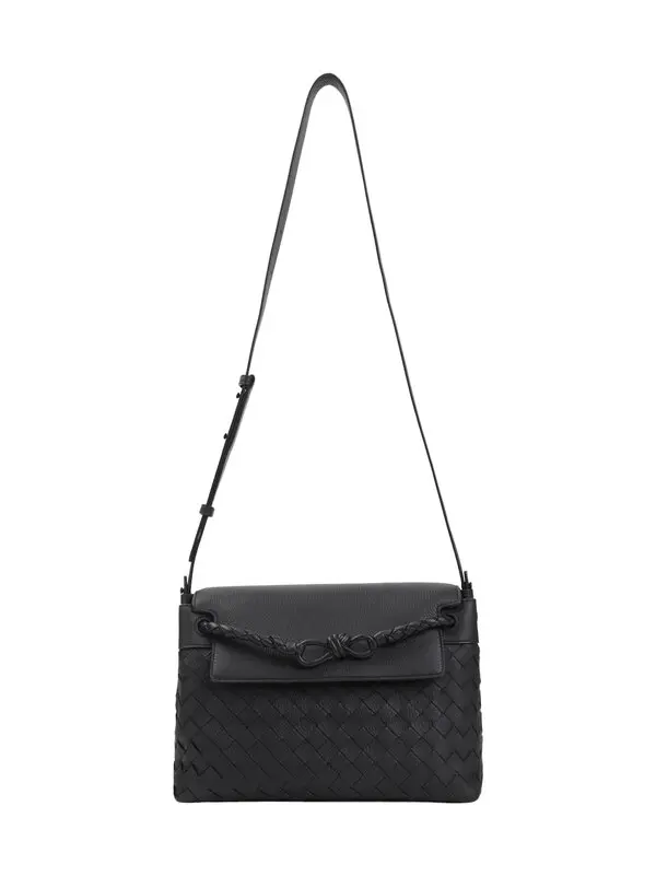 Bottega Veneta Small Andiamo Messenger Gummy - Black