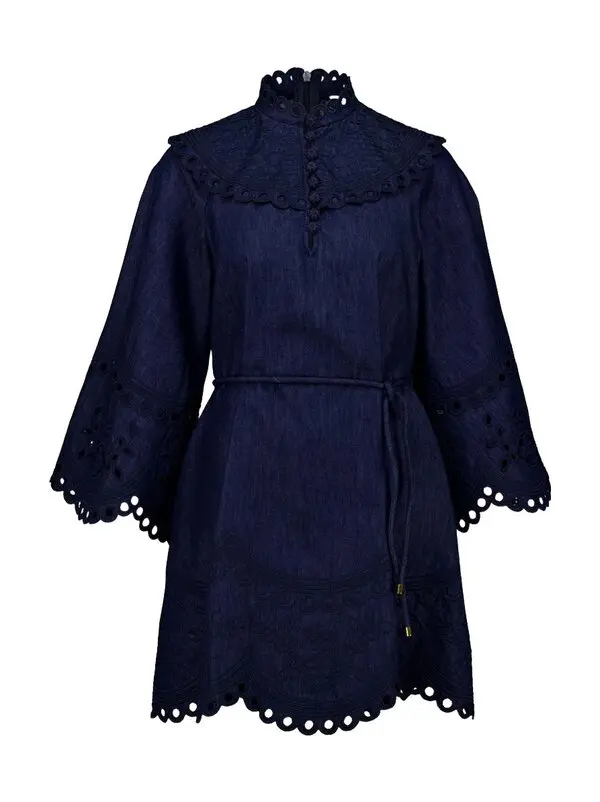 Zimmermann Mahon Denim Mini Dress - Multicolor