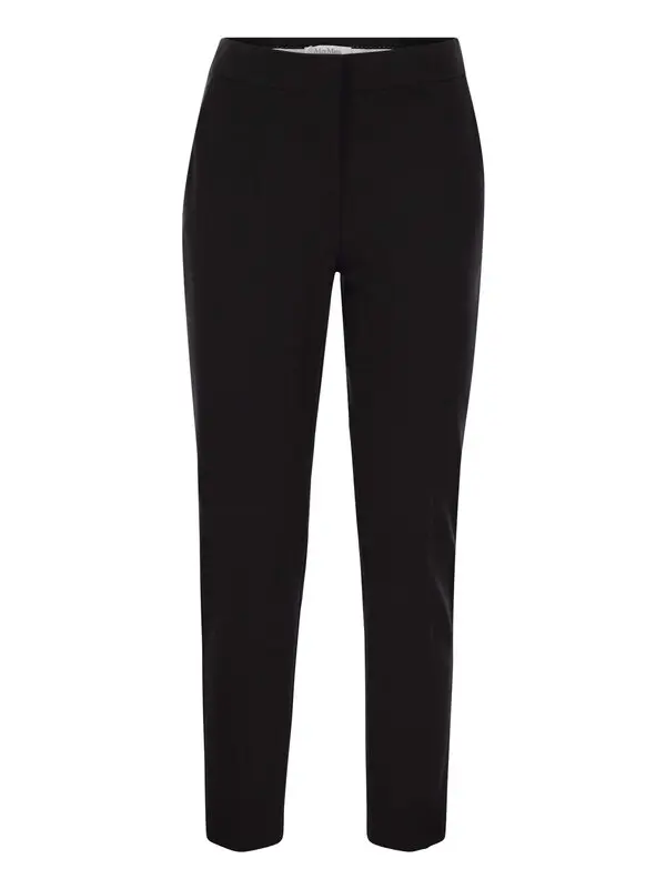 Max Mara Pegno Viscose Jersey Trousers - Black