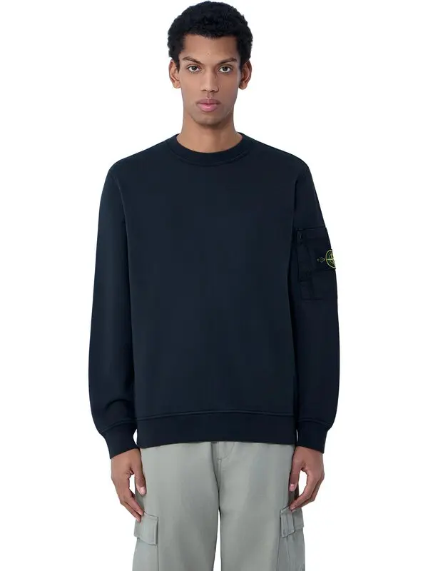 Stone Island Logo Motif Sweatshirt - Black