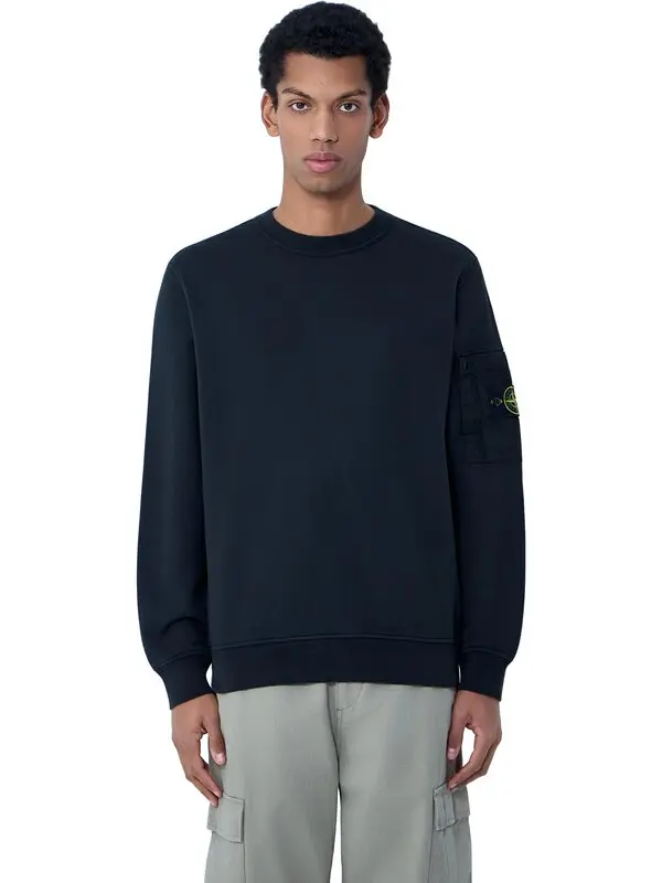 Stone Island Cotton Jersey Sweatshirt - Black