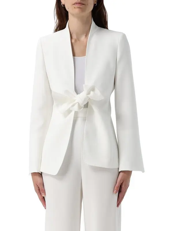 Max Mara Slim Fit Short Cady Blazer - White