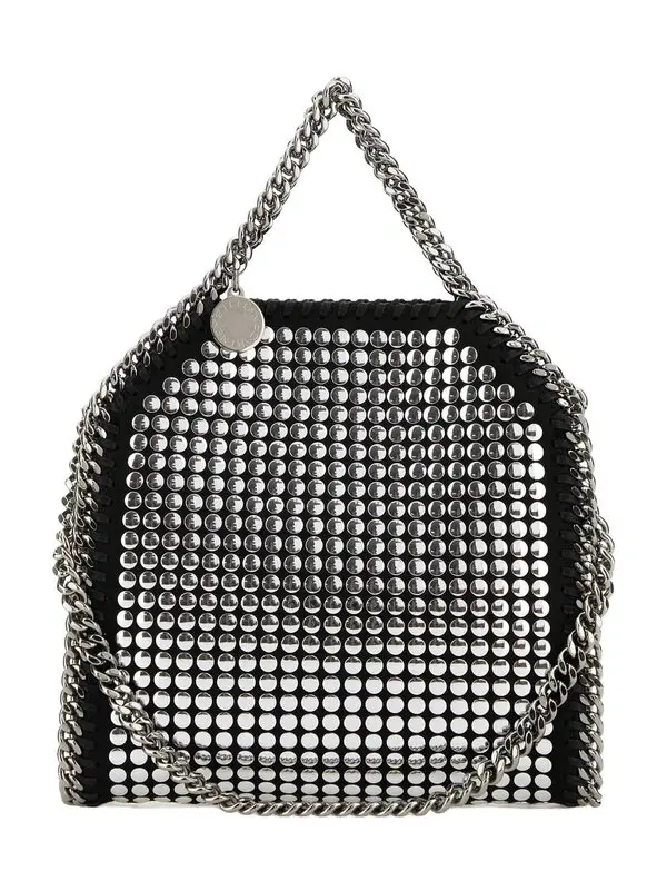 Stella McCartney Embellished Shaggy Deer Micro Falabella Handbag - Black