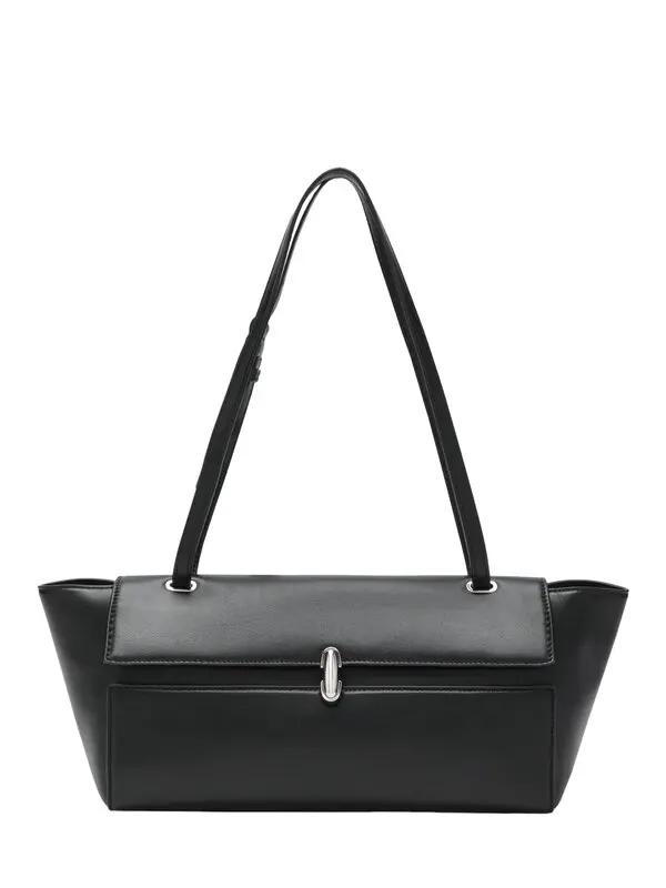 Savette Symmetry Trapeze Bag In Leather - Black