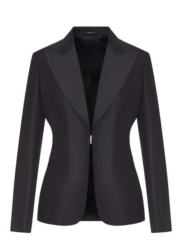 Gucci Fine Silk Faille Jacket - Black