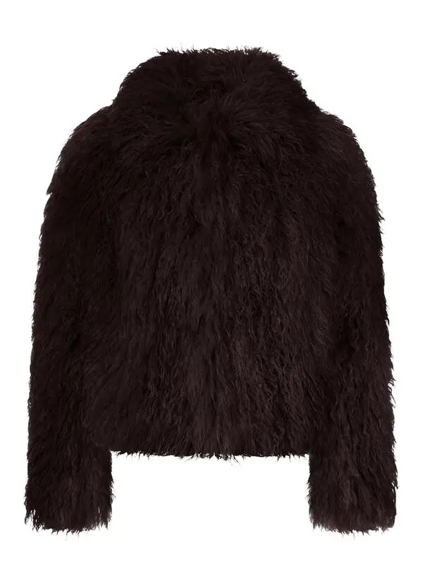 Tagliatore Short Curly Sheepskin Jacket - Cream