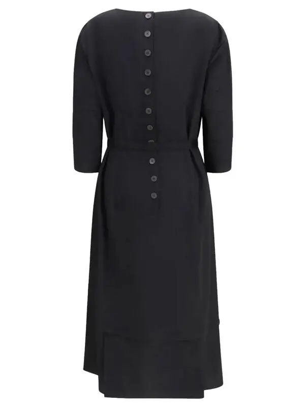 Prada Wool Blend Midi Dress - Black