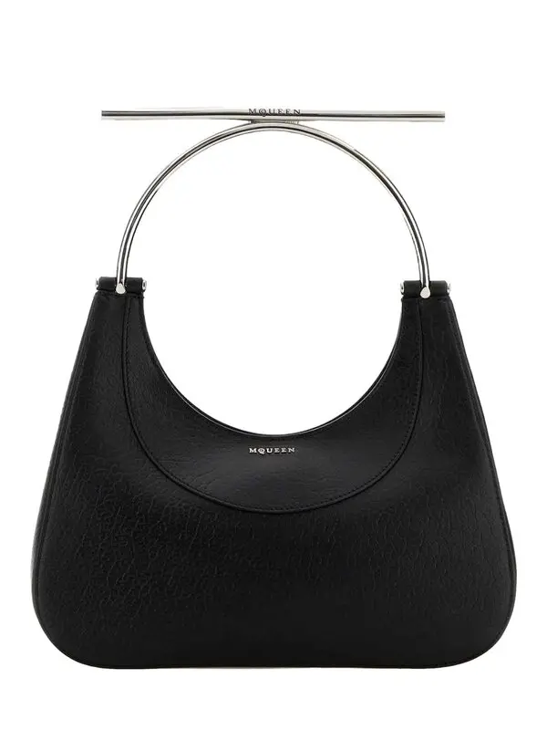 Alexander McQueen Leather Cross-bar Handbag - Black