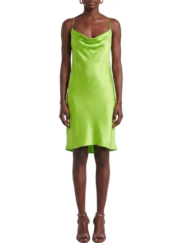 Saint Laurent Silk Mini Dress - Green