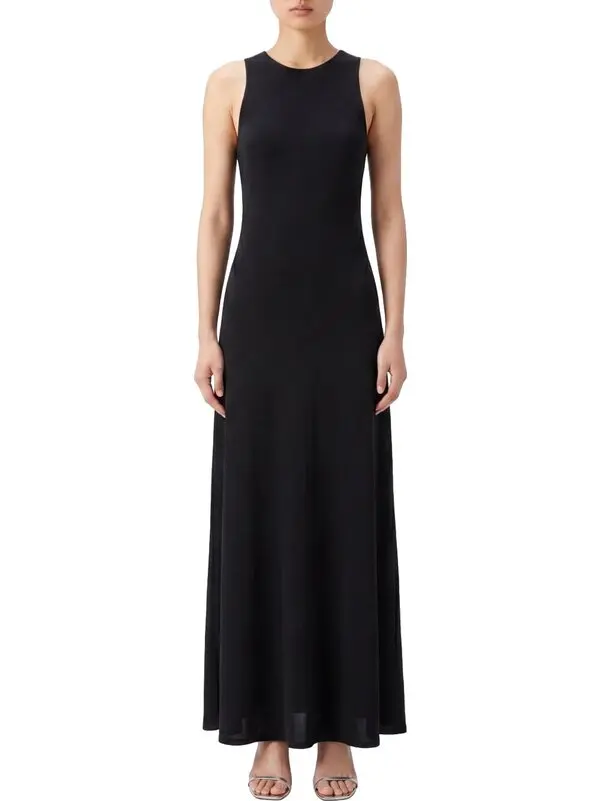 Saint Laurent Long Viscose Dress - Black