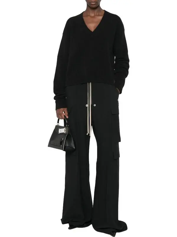 Rick Owens V-neck Sweater - Black
