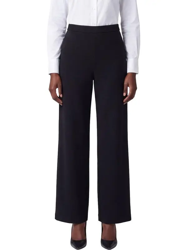 Max Mara High-waisted Wide-leg Crêpe Palazzo Trousers - Black