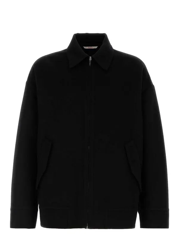 Valentino Garavani Wool Blend Oversize Jacket - Black