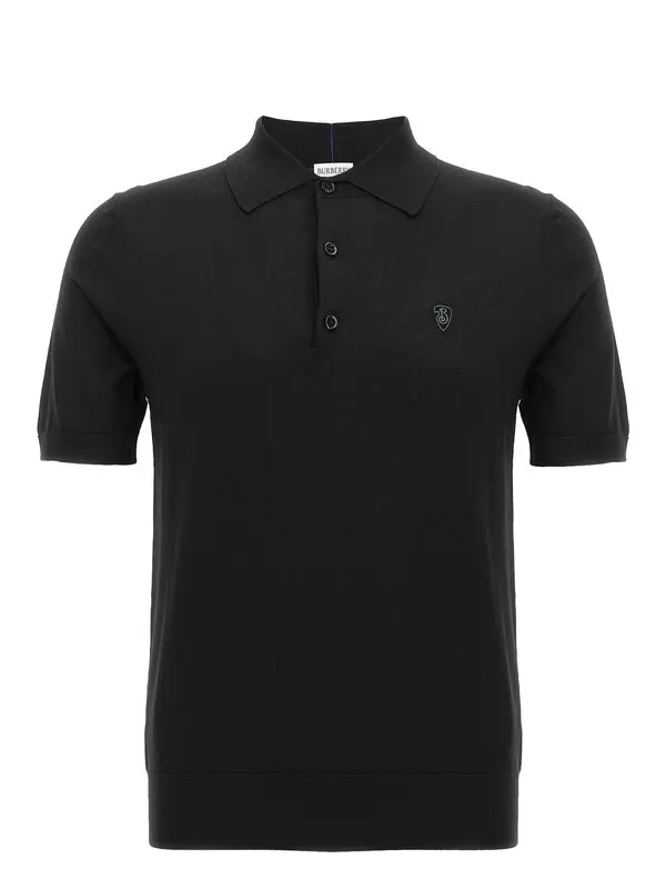 Burberry Wool Polo Shirt - Black