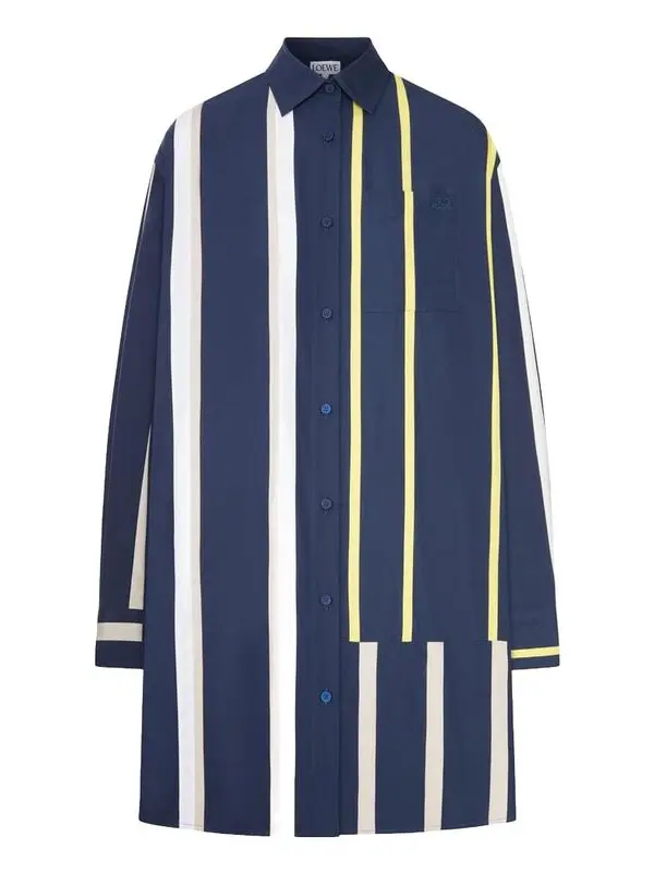 Loewe Striped Cotton Chemisier - Multicolor