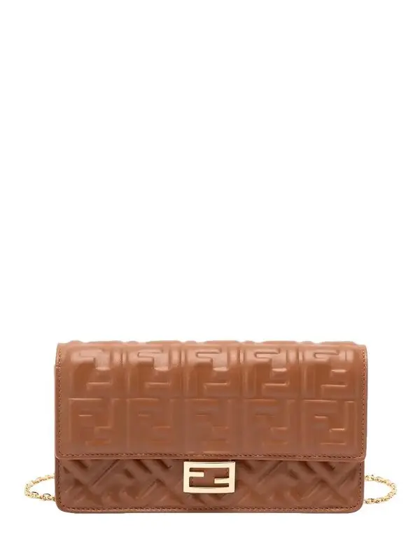 Fendi Baguette` Wallet On Chain - Multicolor