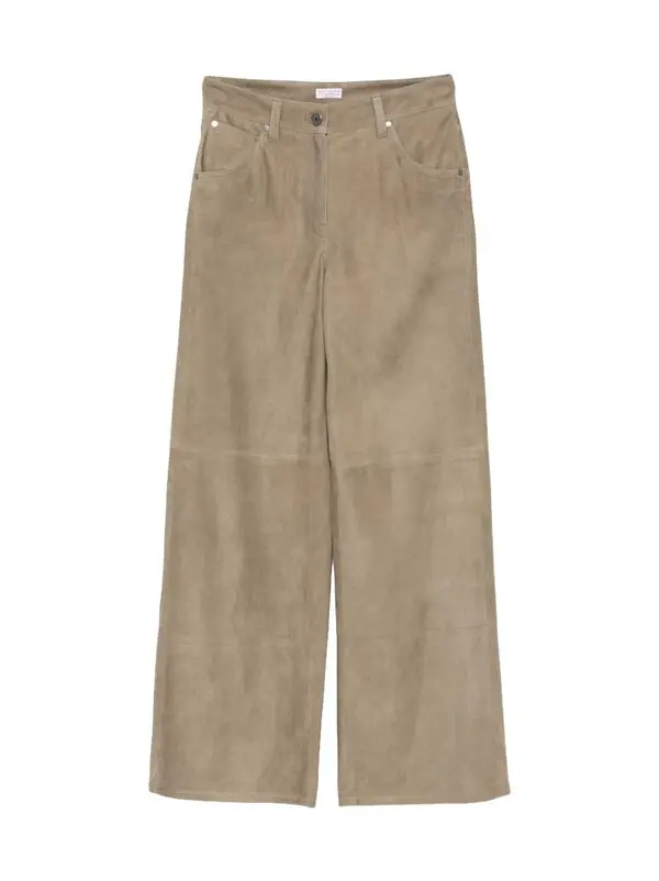 Brunello Cucinelli Leather Trousers - Multicolor