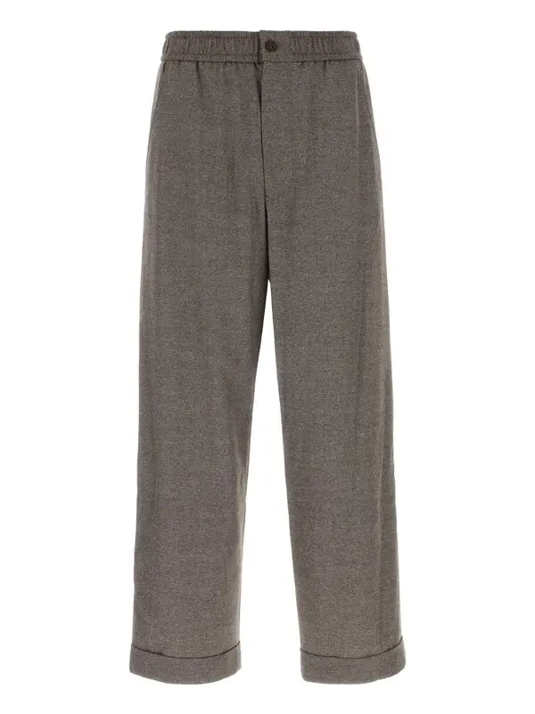 Giorgio Armani Melange Wool Blend Pant - Brown