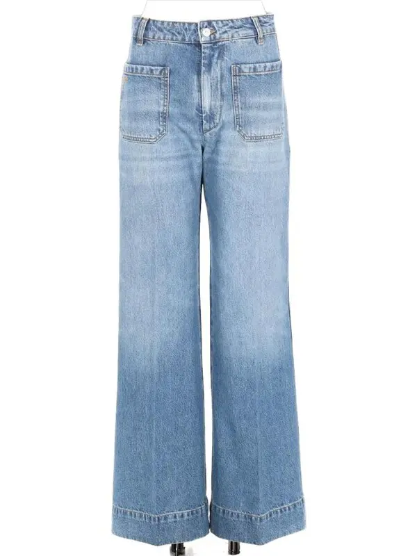 Victoria Beckham Alina Denim Pants - Blue