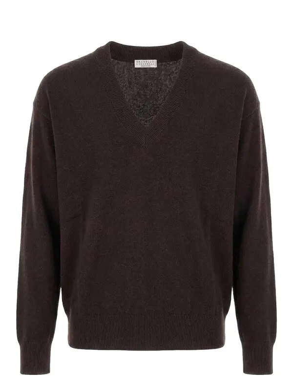 Brunello Cucinelli Cashmere V-neck Sweater - Multicolor