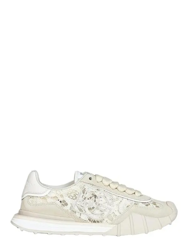 Dolce & Gabbana Lace Panel Trainers - Cream
