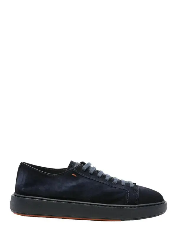 Santoni Suede Low-top Sneakers - Blue