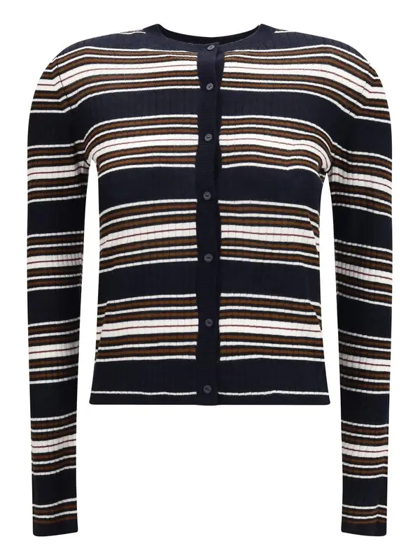 Max Mara Striped Cardigan - Blue