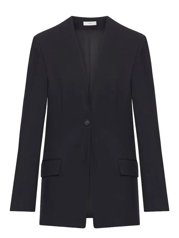 TOTEME Single-breasted Wool Blend Blazer - Black