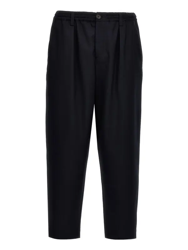 Marni Tropical Wool Cropped Trousers - Blue