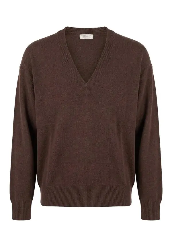 Brunello Cucinelli Cashmere V-neck Sweater - Multicolor