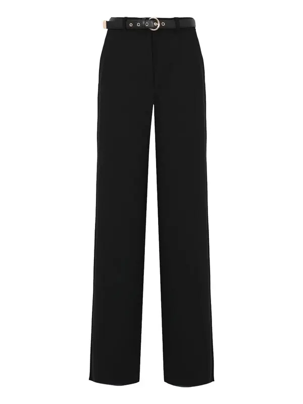 Max Mara Belted Tailored Trousers - Black