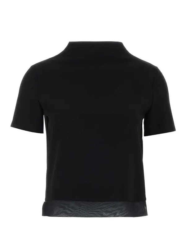 JIL SANDER Wool Top - Black