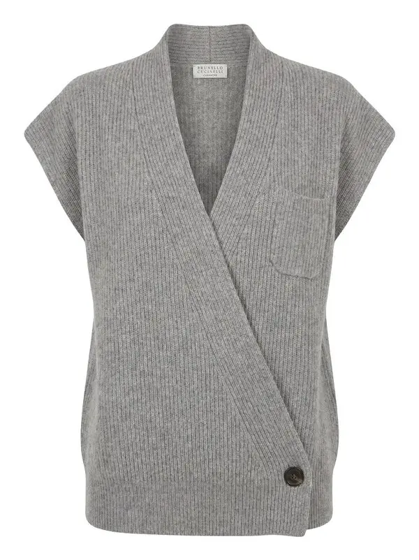 Brunello Cucinelli Cashmere Knitted Vest - Multicolor