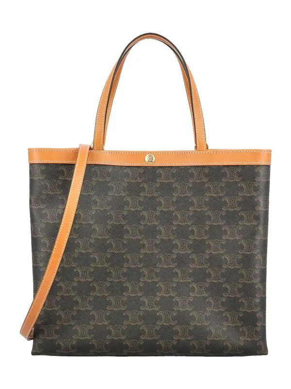 Celine Square Triomphe Canvas Small Tote - Multicolor